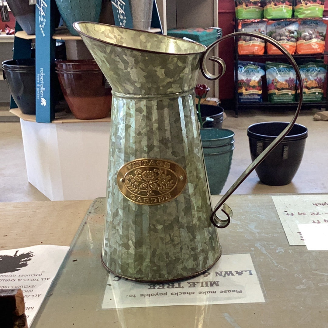 RBA 12” Pitcher Planter- Rustic Green – Mile Tree Lawn & Garden