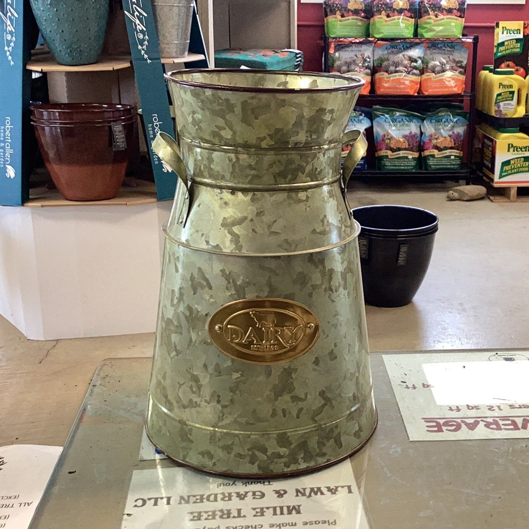 RBA 12” Milk Planter- Rustic Green – Mile Tree Lawn & Garden