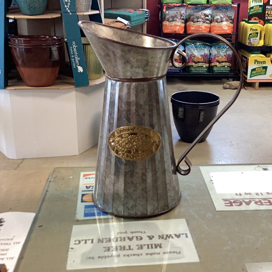 RBA 12” Pitcher Planter- Aged Mocha – Mile Tree Lawn & Garden