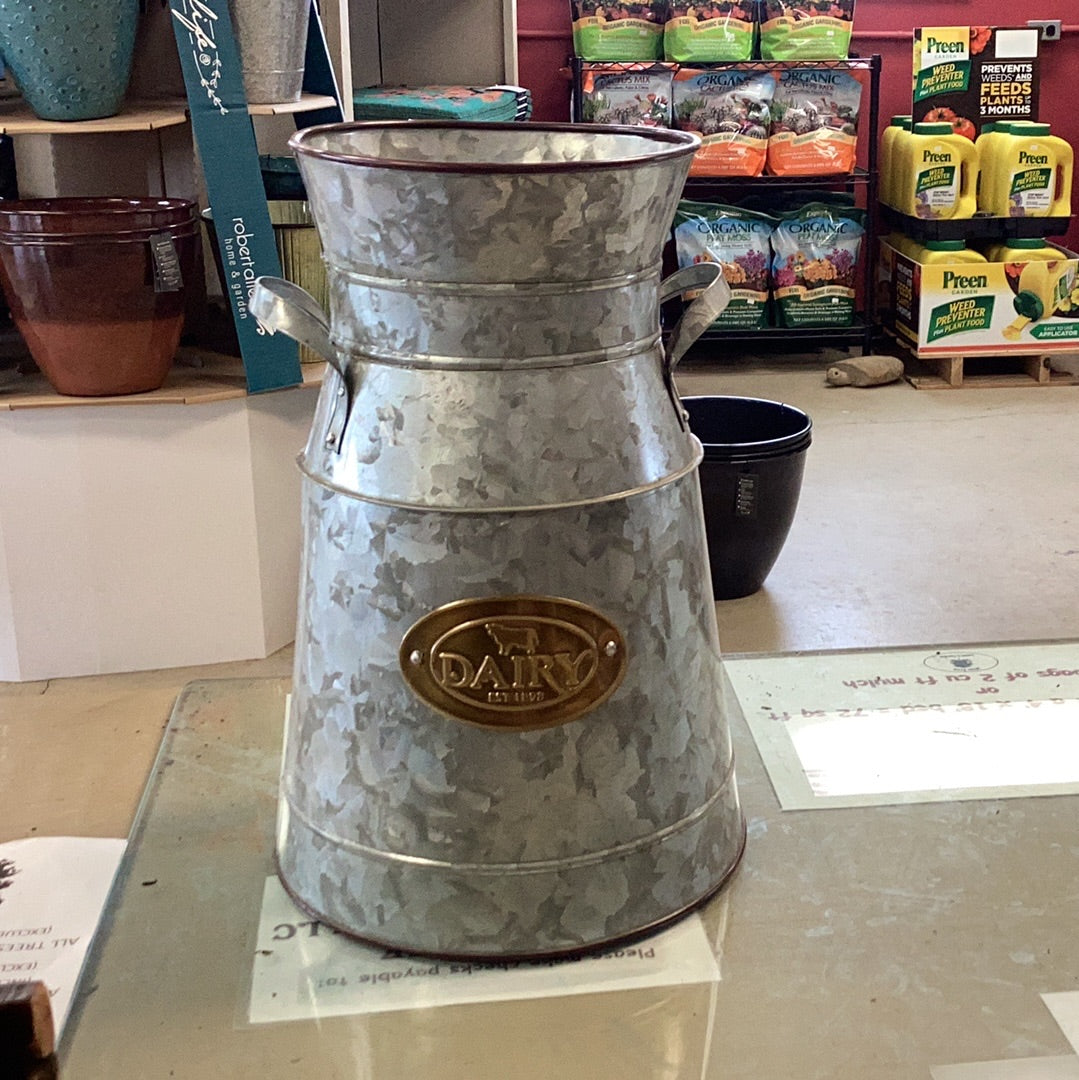 RBA 12” Milk Planter- Smoky Grey – Mile Tree Lawn & Garden